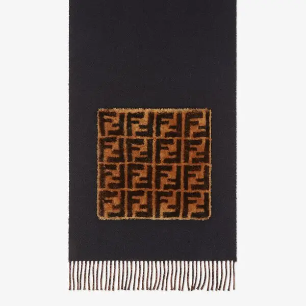 Fendi Touch Of Fur Scarf - Black