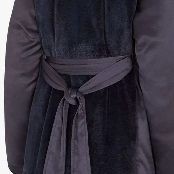 Fendi Padded Cocoon Coat With Shawl Collar And Belt