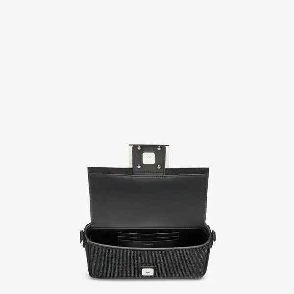 Fendi Baguette Mini Suede Crystal Embellished Bag