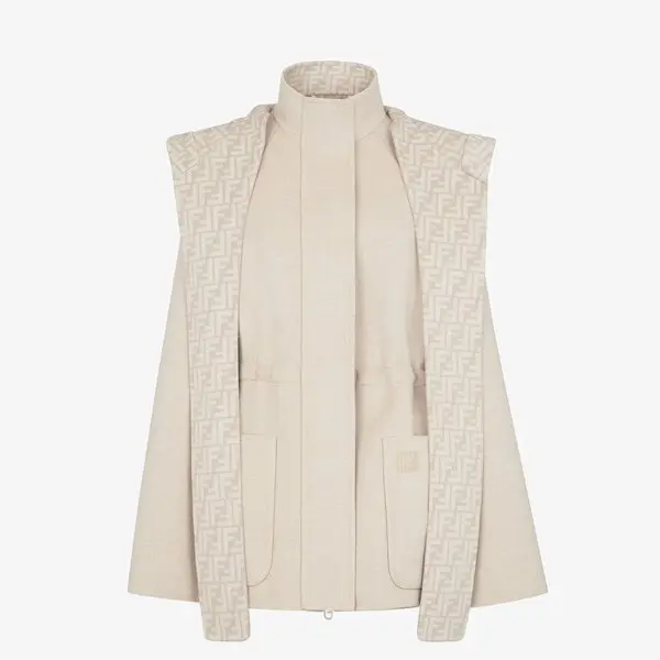 Fendi Wool Blouson With Detachable Hood