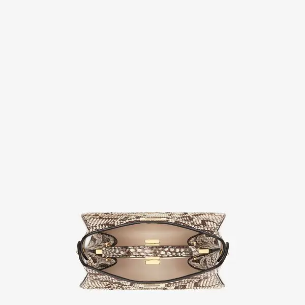 Fendi Peekaboo Iseeu Petite Python Top Handle Bag
