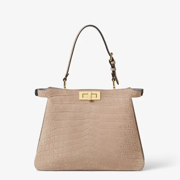 Fendi Peekaboo Soft Medium Bag - Beige