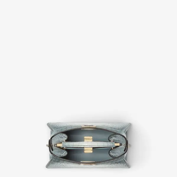 Fendi Peekaboo Iseeu Petite Bag In Crocodile Leather - Grey