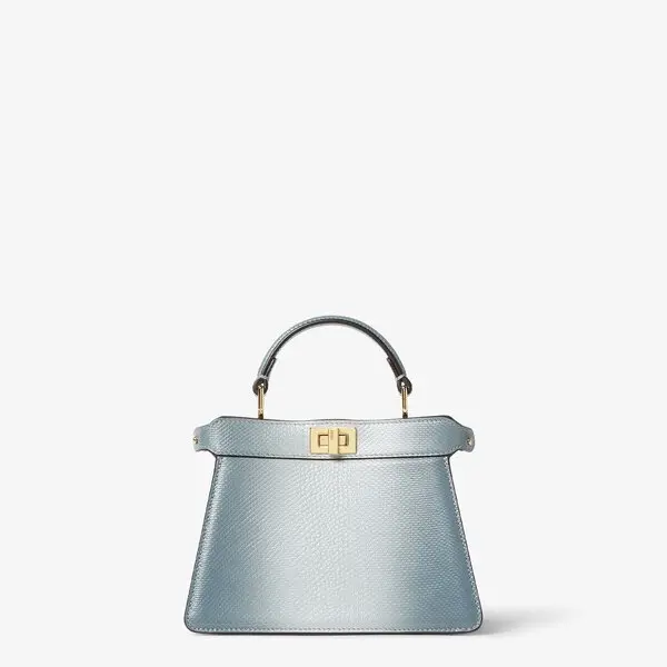 Fendi Peekaboo Iseeu Petite Karung Snakeskin Bag - Grey