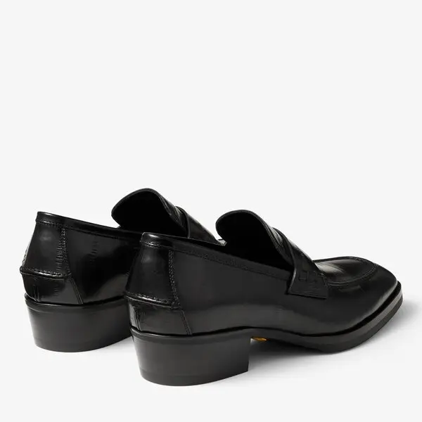 JIMMY CHOO Wilder Loafer M Eel-embossed Leather Loafers