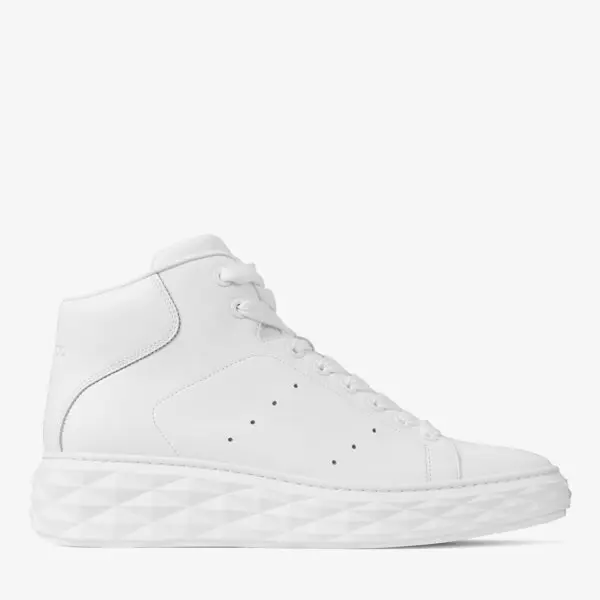 JIMMY CHOO Diamond Maxi High-top Trainers - White