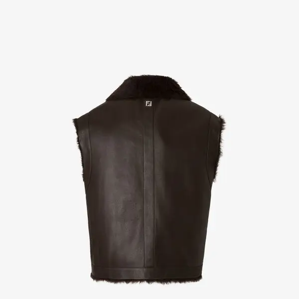 Fendi Shearling Cropped Gilet