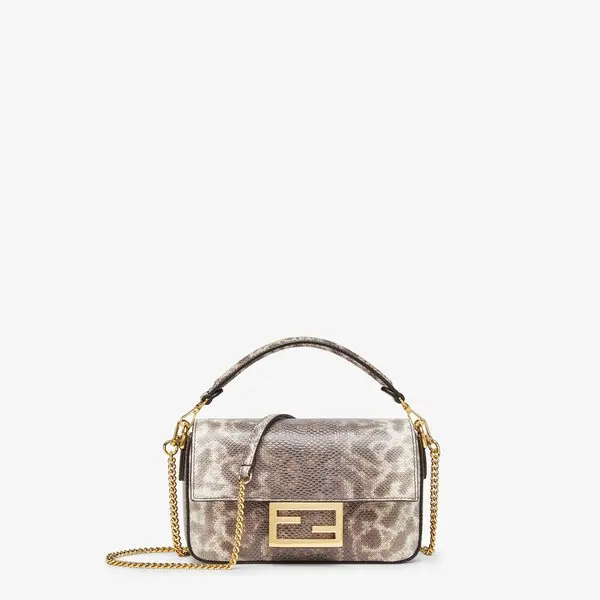 Fendi Baguette Mini Karung Leather - Beige