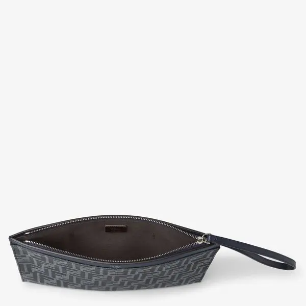 Fendi Ff Jacquard Flat Pouch Medium - Blue