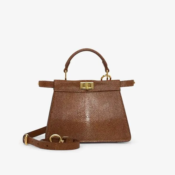 Fendi Peekaboo Iseeu Petite Top Handle Bag - Brown