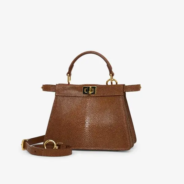 Fendi Peekaboo Iseeu Petite Top Handle Bag - Brown