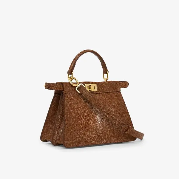 Fendi Peekaboo Iseeu Petite Top Handle Bag - Brown