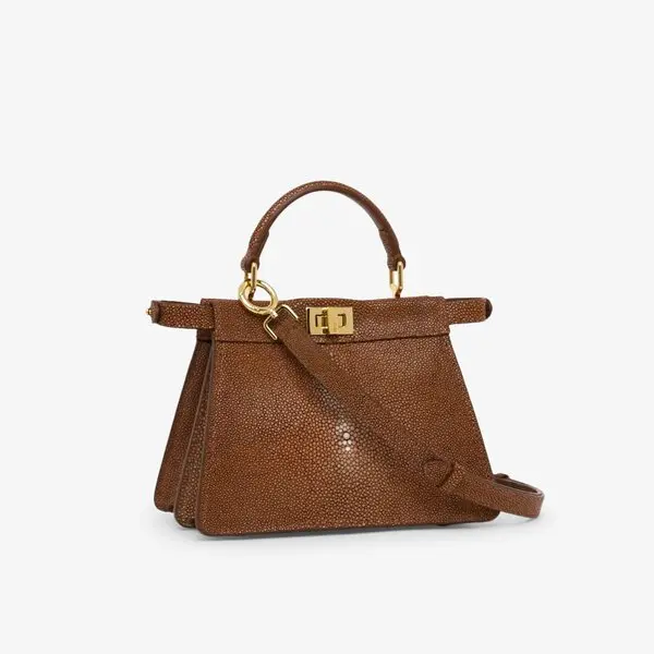 Fendi Peekaboo Iseeu Petite Top Handle Bag - Brown