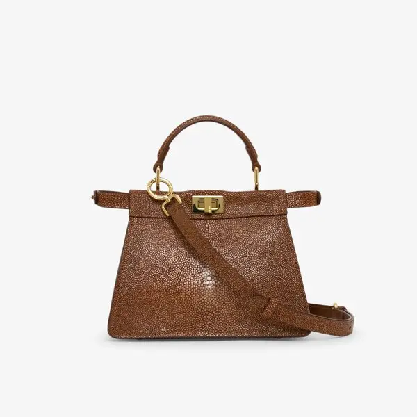 Fendi Peekaboo Iseeu Petite Top Handle Bag - Brown