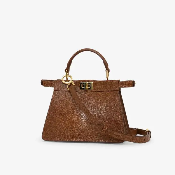 Fendi Peekaboo Iseeu Petite Top Handle Bag - Brown