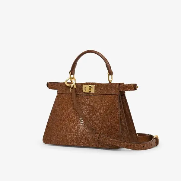 Fendi Peekaboo Iseeu Petite Top Handle Bag - Brown