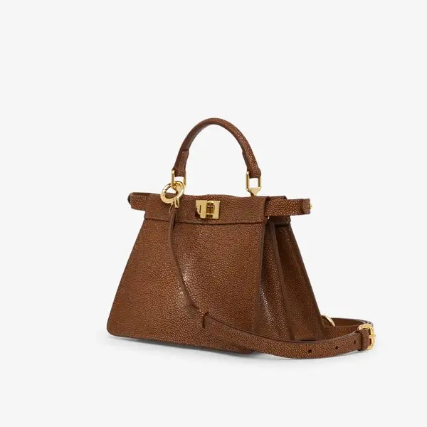 Fendi Peekaboo Iseeu Petite Top Handle Bag - Brown