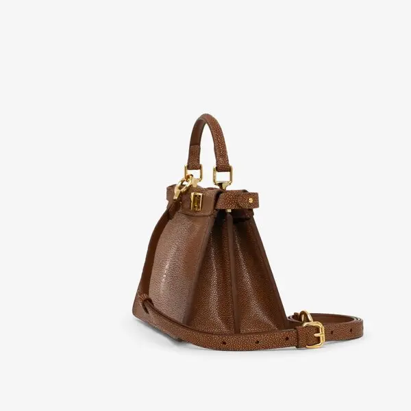 Fendi Peekaboo Iseeu Petite Top Handle Bag - Brown