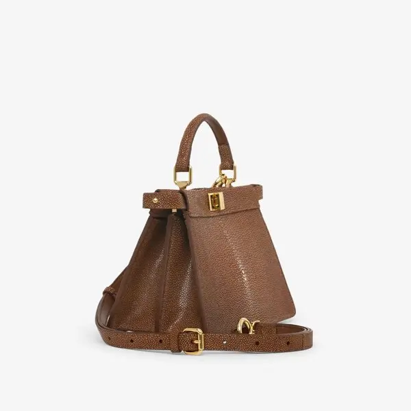 Fendi Peekaboo Iseeu Petite Top Handle Bag - Brown