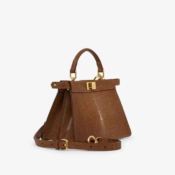 Fendi Peekaboo Iseeu Petite Top Handle Bag - Brown