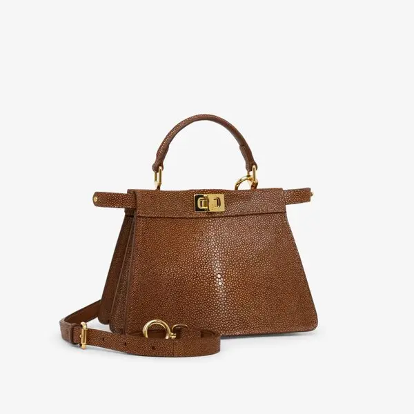 Fendi Peekaboo Iseeu Petite Top Handle Bag - Brown