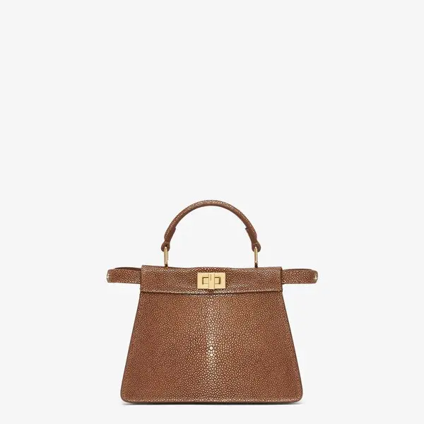 Fendi Peekaboo Iseeu Petite Top Handle Bag - Brown