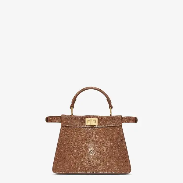 Fendi Peekaboo Iseeu Petite Top Handle Bag - Brown