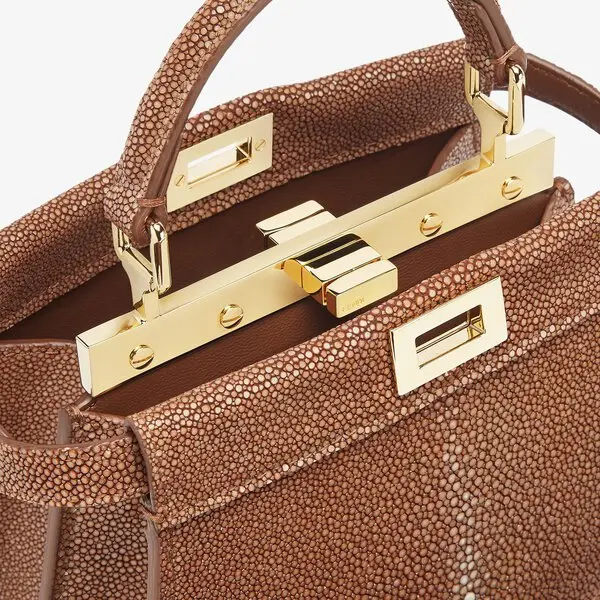 Fendi Peekaboo Iseeu Petite Top Handle Bag - Brown