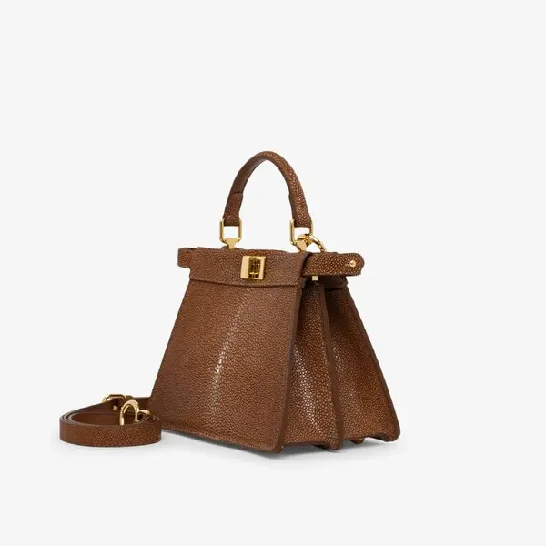 Fendi Peekaboo Iseeu Petite Top Handle Bag - Brown