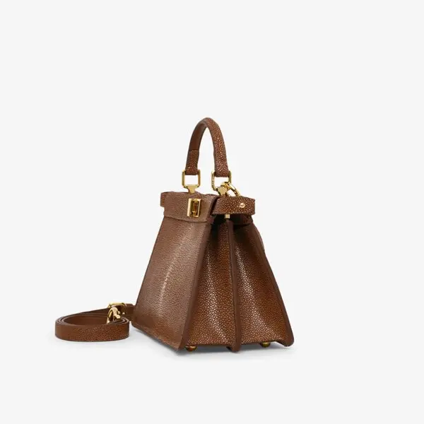 Fendi Peekaboo Iseeu Petite Top Handle Bag - Brown