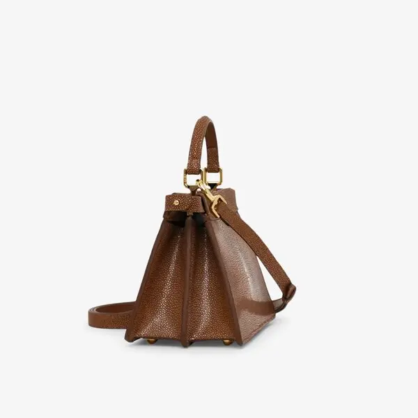 Fendi Peekaboo Iseeu Petite Top Handle Bag - Brown