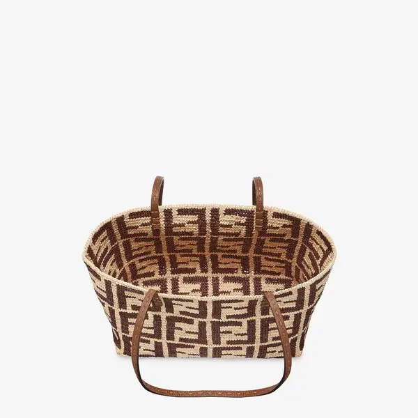 Fendi Small Raffia Shopper Bag