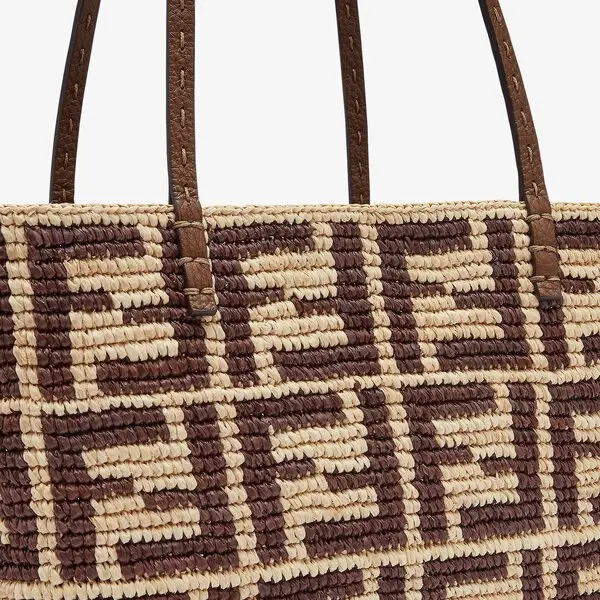 Fendi Small Raffia Shopper Bag