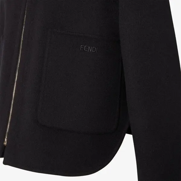 Fendi Wool Blouson Jacket With Detachable Fur Gilet