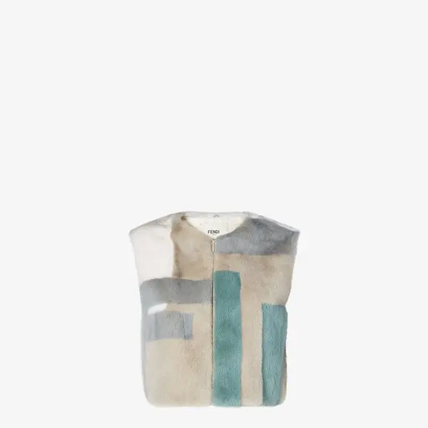 Fendi Wool Blouson Jacket With Detachable Ff Motif Mink Gilet