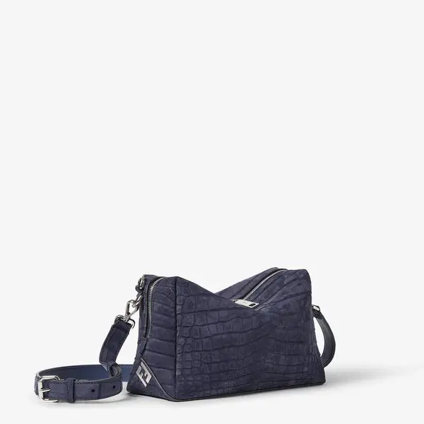 Fendi Lui Medium Crocodile Bag - Blue
