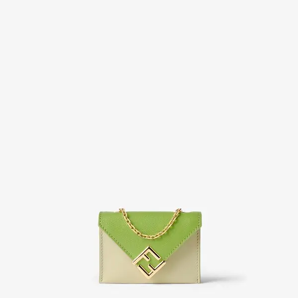 Fendi Ff Diamonds Card Case - Green