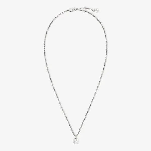 Fendi Ff Pendant Necklace - Silver