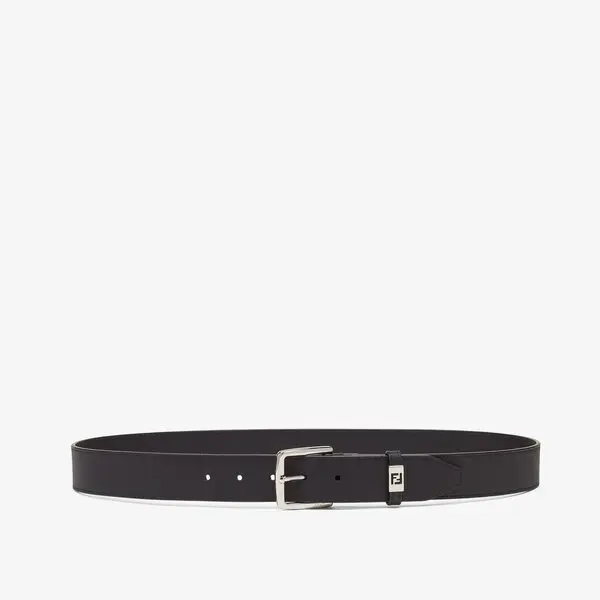 Fendi Ff Detail Leather Belt - Black