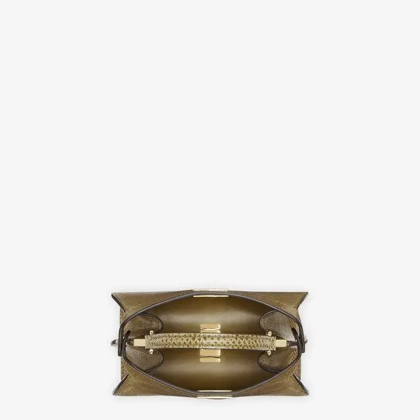 Fendi Peekaboo Iseeu Petite Karung Leather Bag - Green