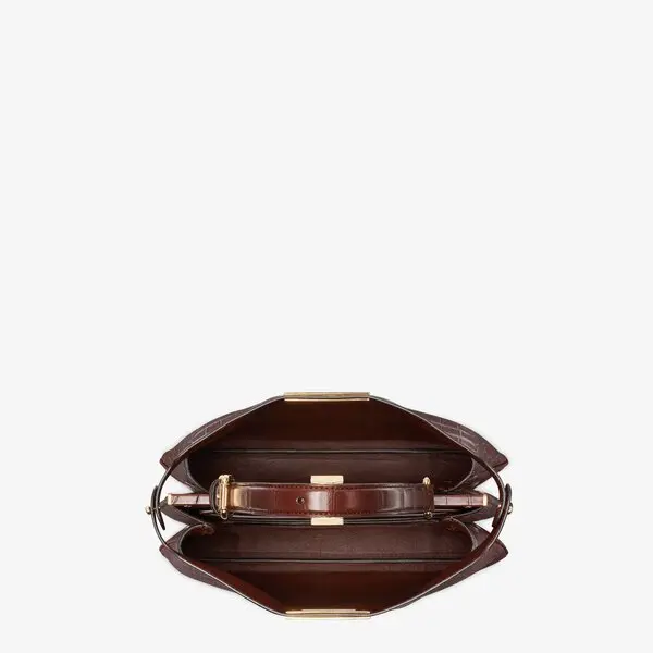 Fendi Peekaboo Soft Medium Crocodile Leather Handbag - Brown