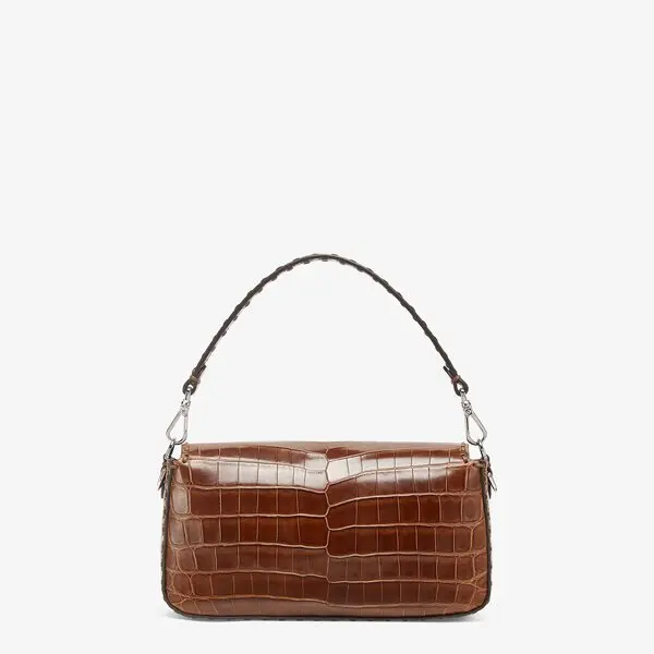 Fendi Baguette Medium Crocodile Leather Bag