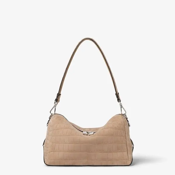 Fendi Lui Medium Bag In Crocodile Leather - Beige