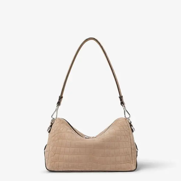 Fendi Lui Medium Bag In Crocodile Leather - Beige