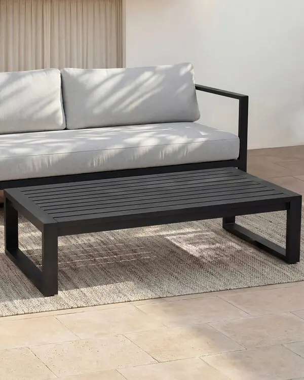 Quince Linear Aluminum Outdoor Coffee Table