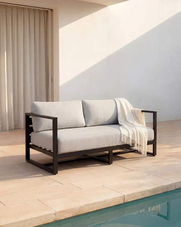 Quince Linear Aluminum Outdoor Sofa