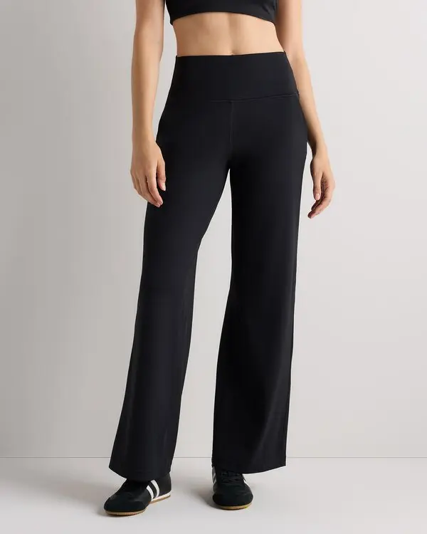 Quince Ultra-form High-rise Wide Leg Pants - Black