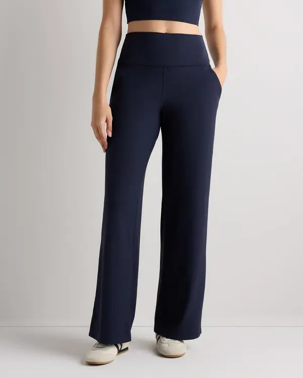 Quince Ultra-form High-rise Wide Leg Pants - Deep Navy