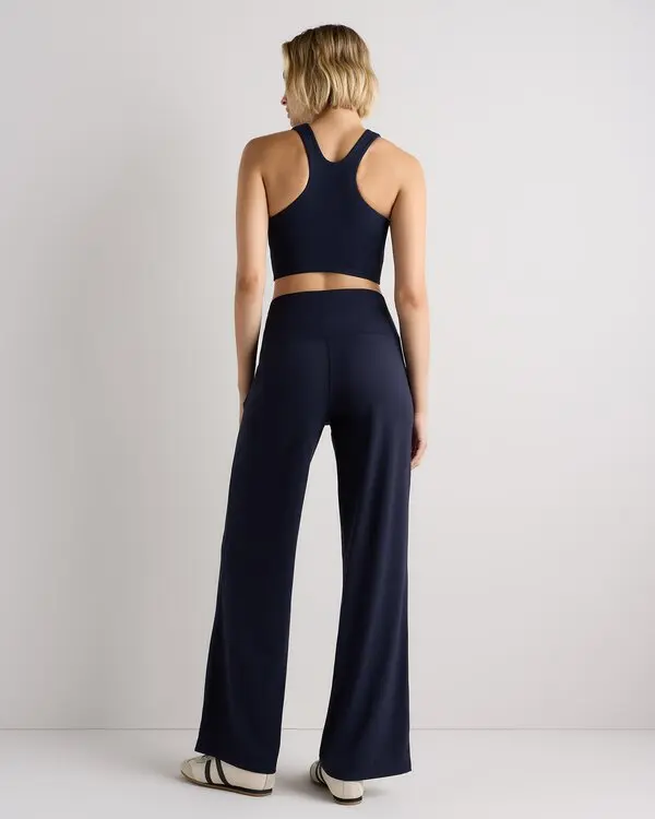 Quince Ultra-form High-rise Wide Leg Pants - Deep Navy