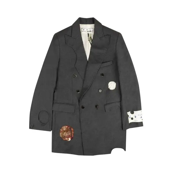 Off-White Meteor Window D.b. Blazer - Grey